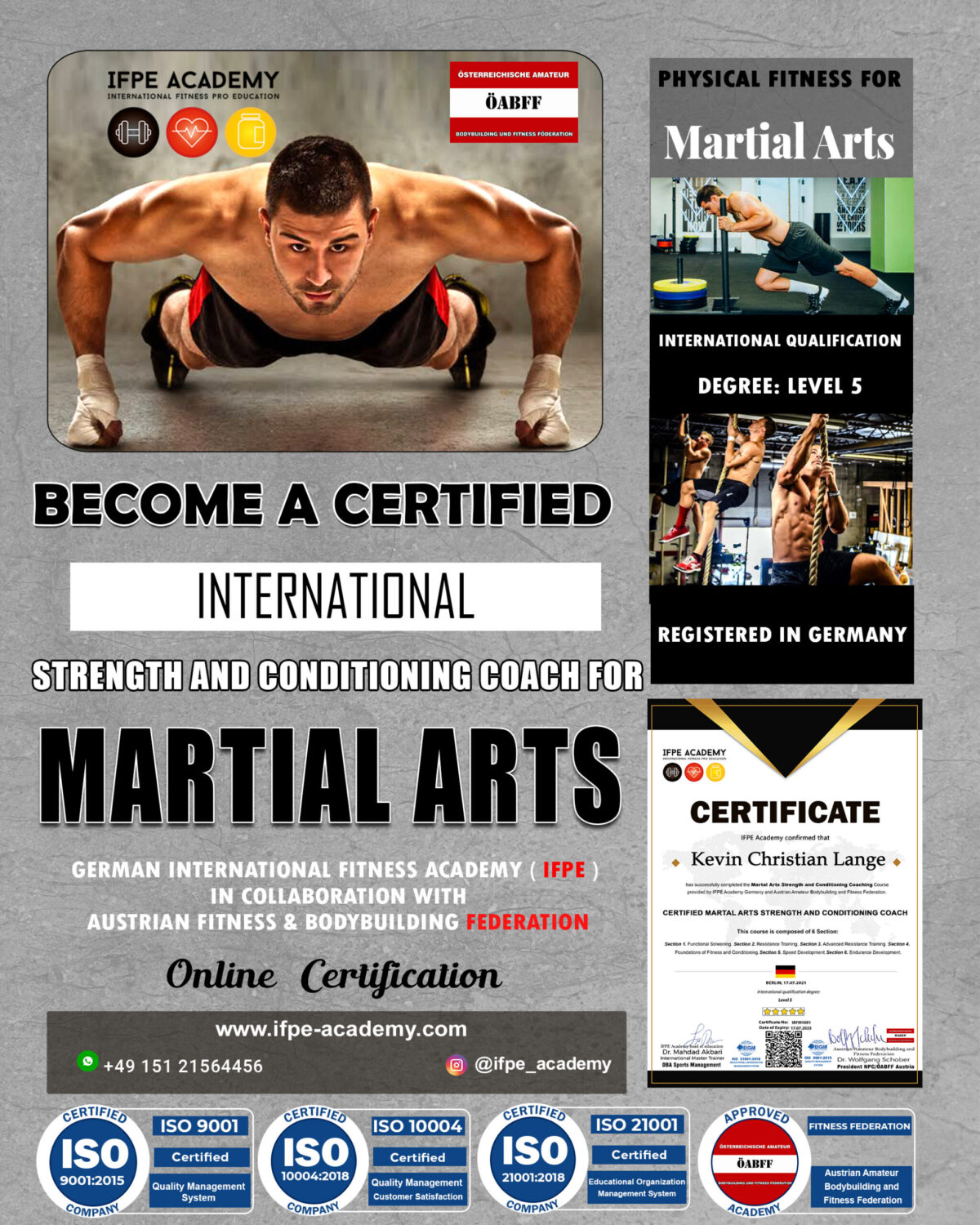 Strength and conditioning coach for Martial Arts - IFPE Academy